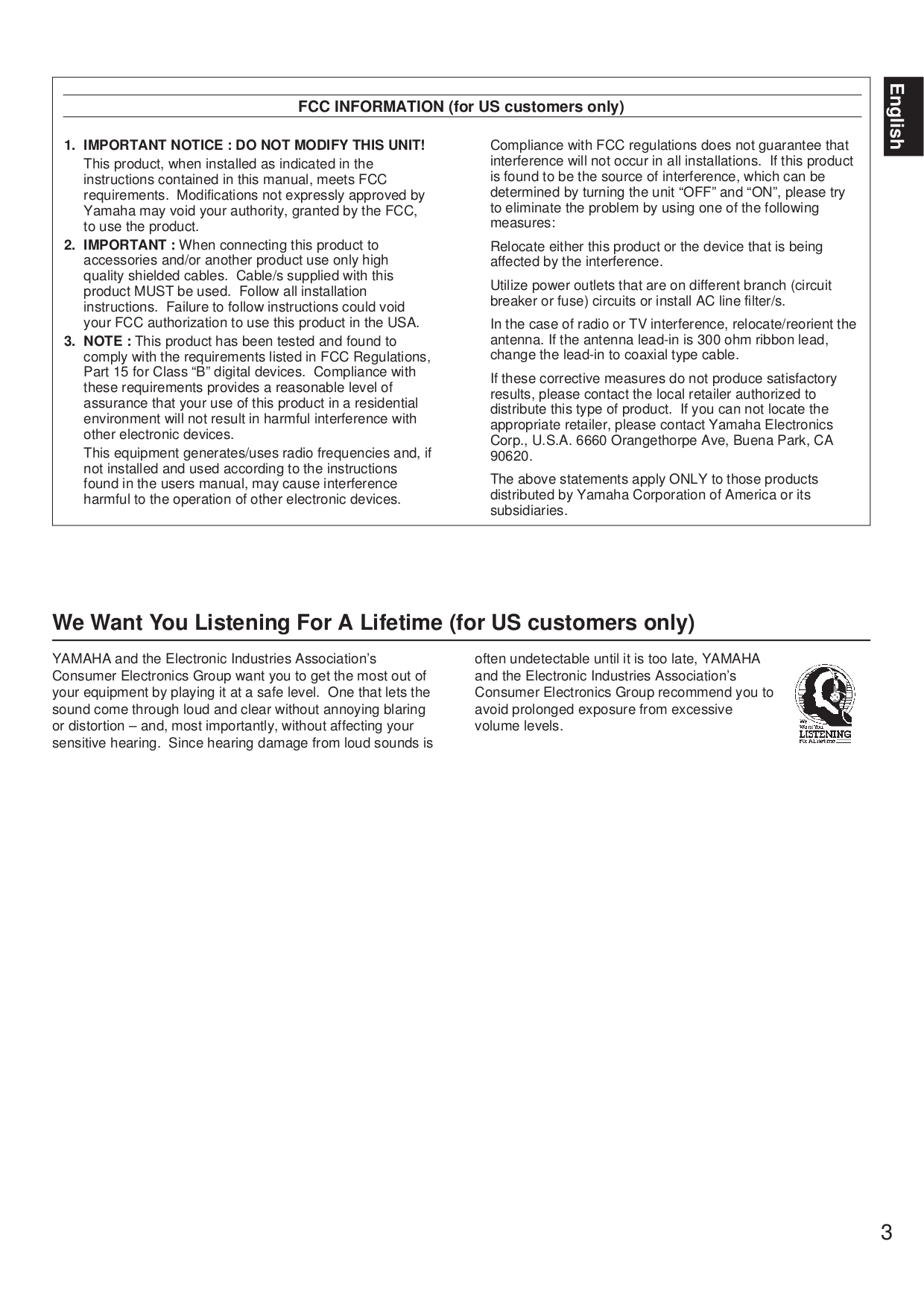 PDF manual for Yamaha Subwoofer YST-SW300