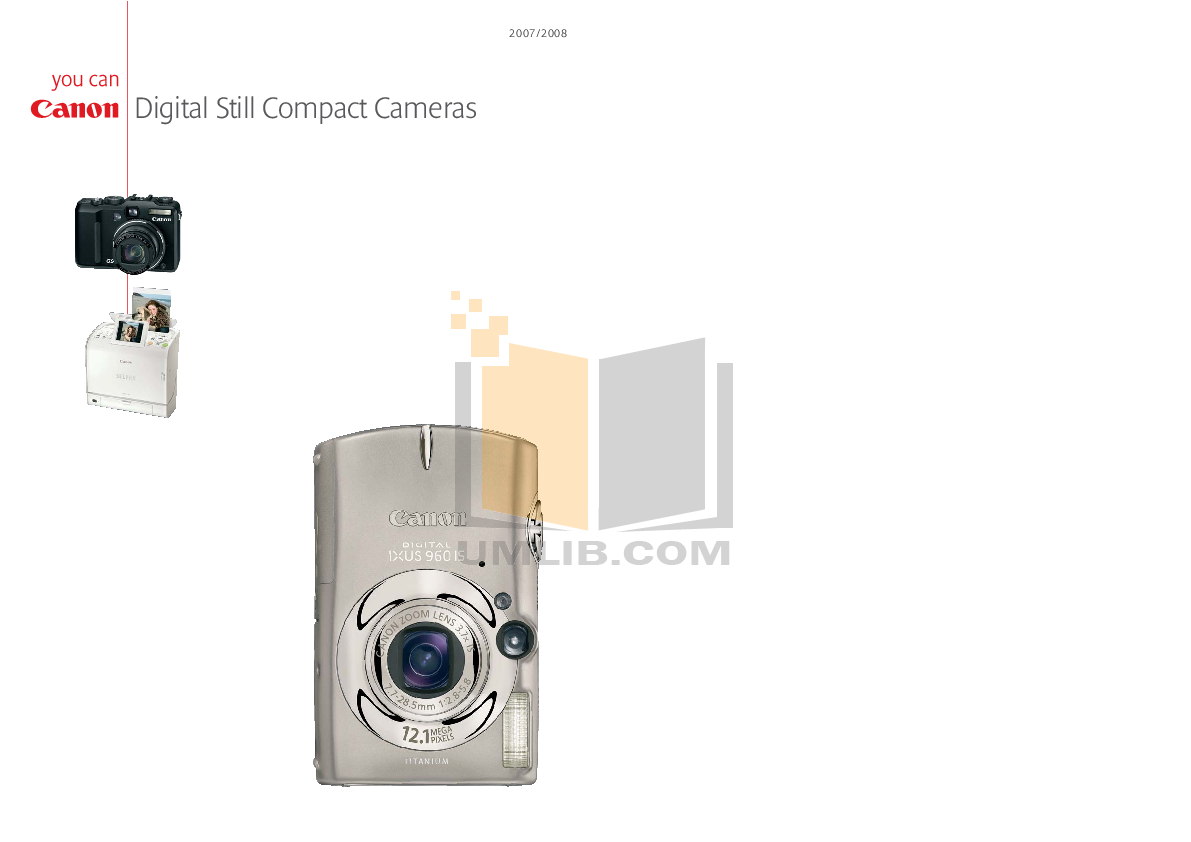 PDF manual for Canon Digital Camera IXUS 860 IS