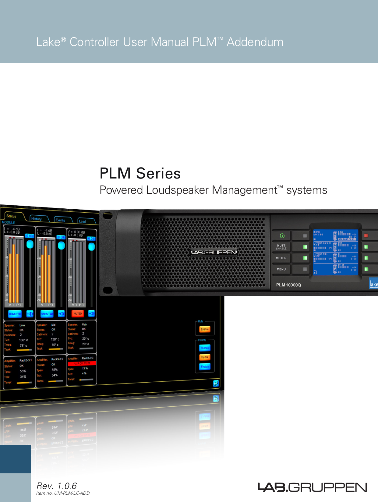 Download free pdf for Lab.gruppen PLM Series PLM 10000Q Amp manual