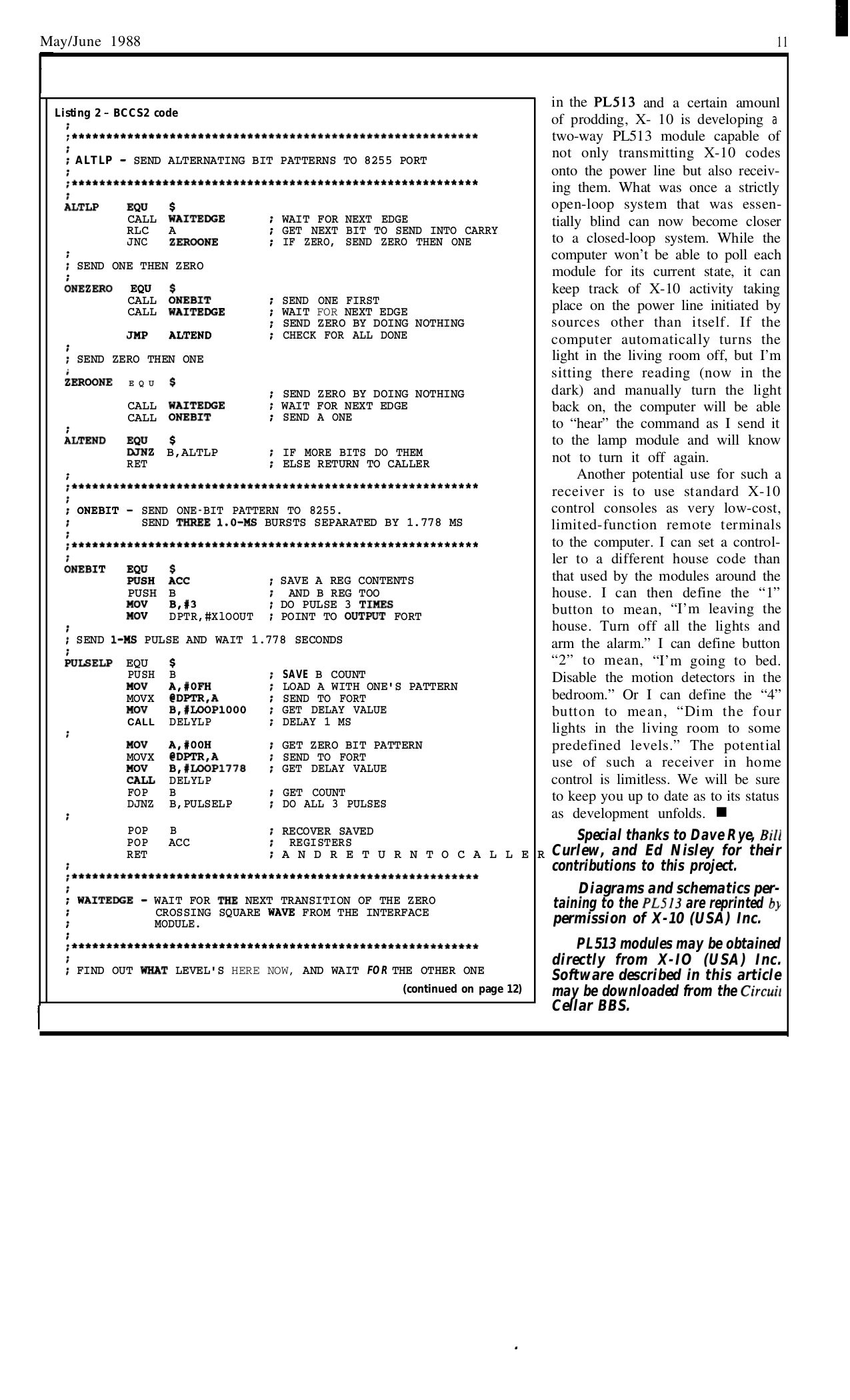 PDF manual for X10 Other PL513 Powerline interface