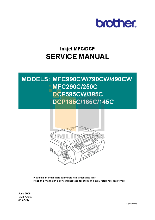 Download free pdf for Brother MFC-990CW Multifunction Printer manual