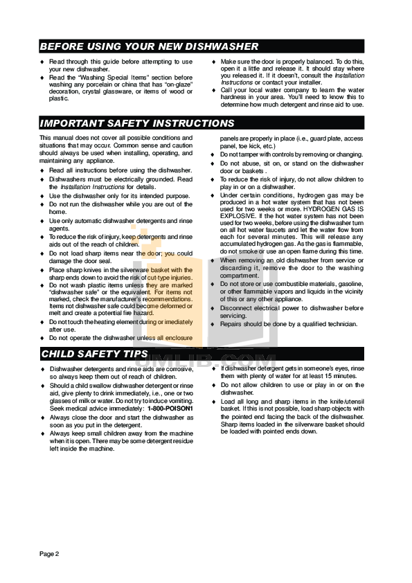 PDF manual for Asko Dishwasher D3530