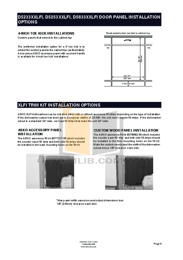 PDF manual for Asko Dishwasher D3530