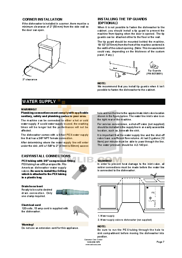 PDF manual for Asko Dishwasher D3530