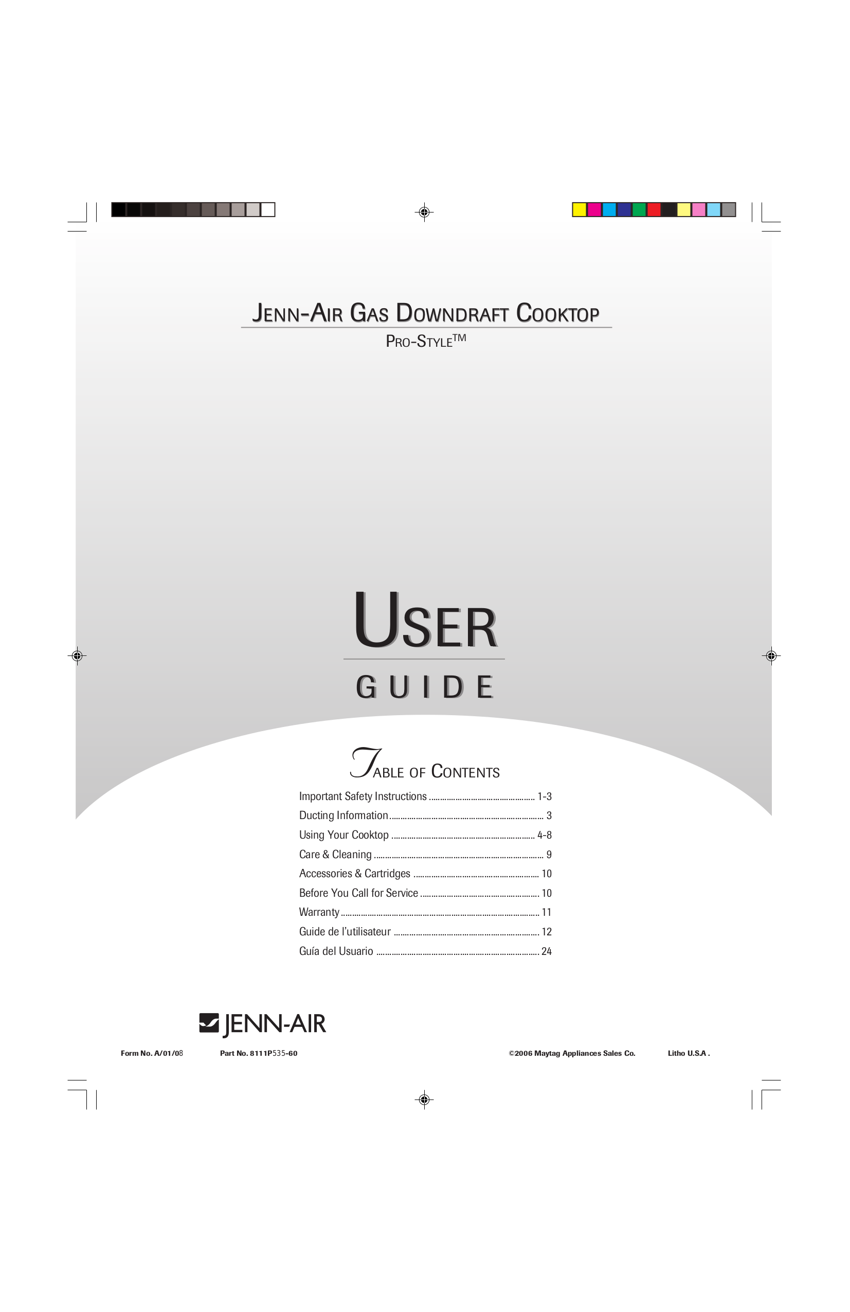 PDF manual for Jenn-Air Range JGD8348CDP