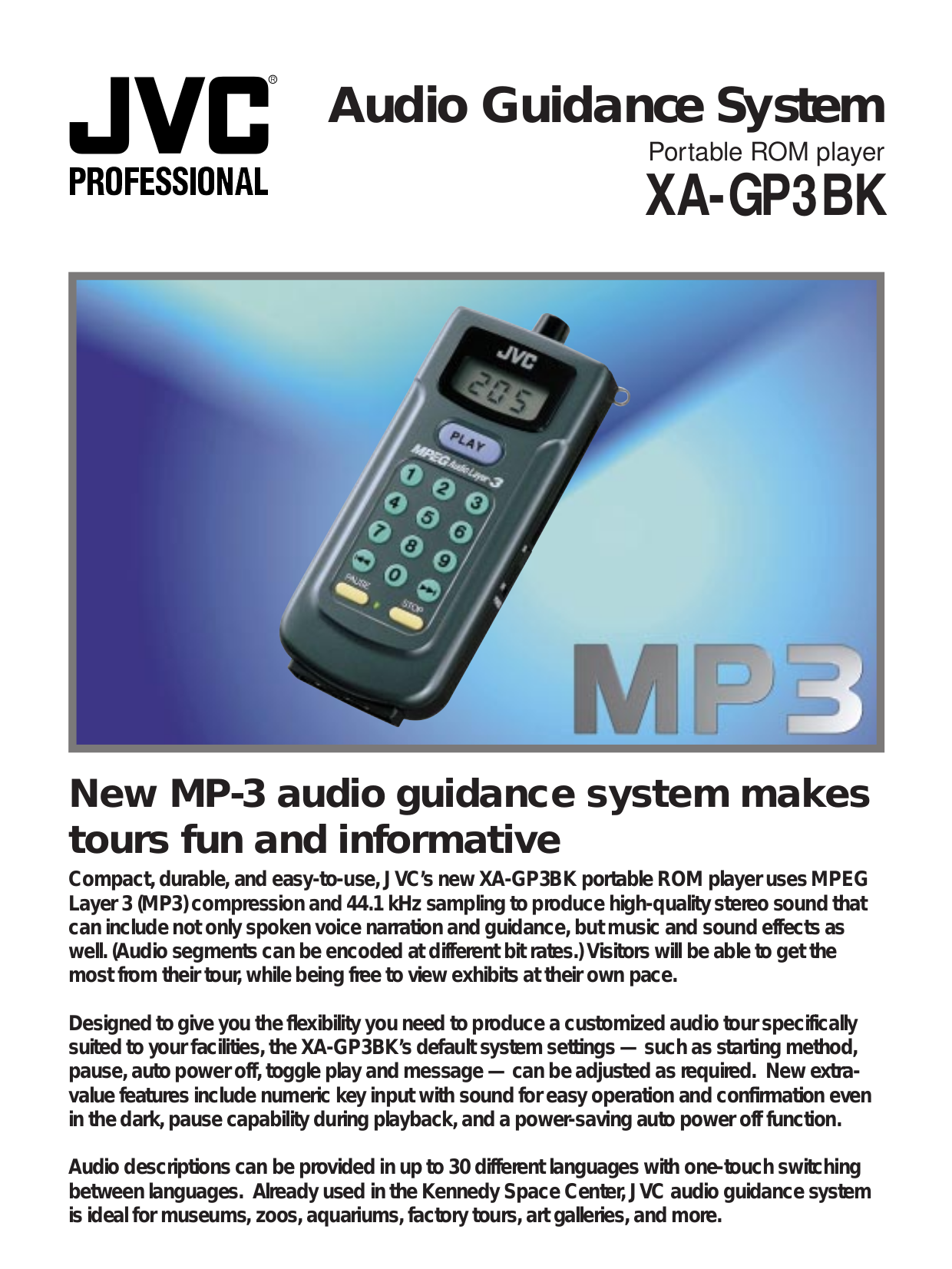 PDF manual for JVC MP3 Player XA-GC20BK