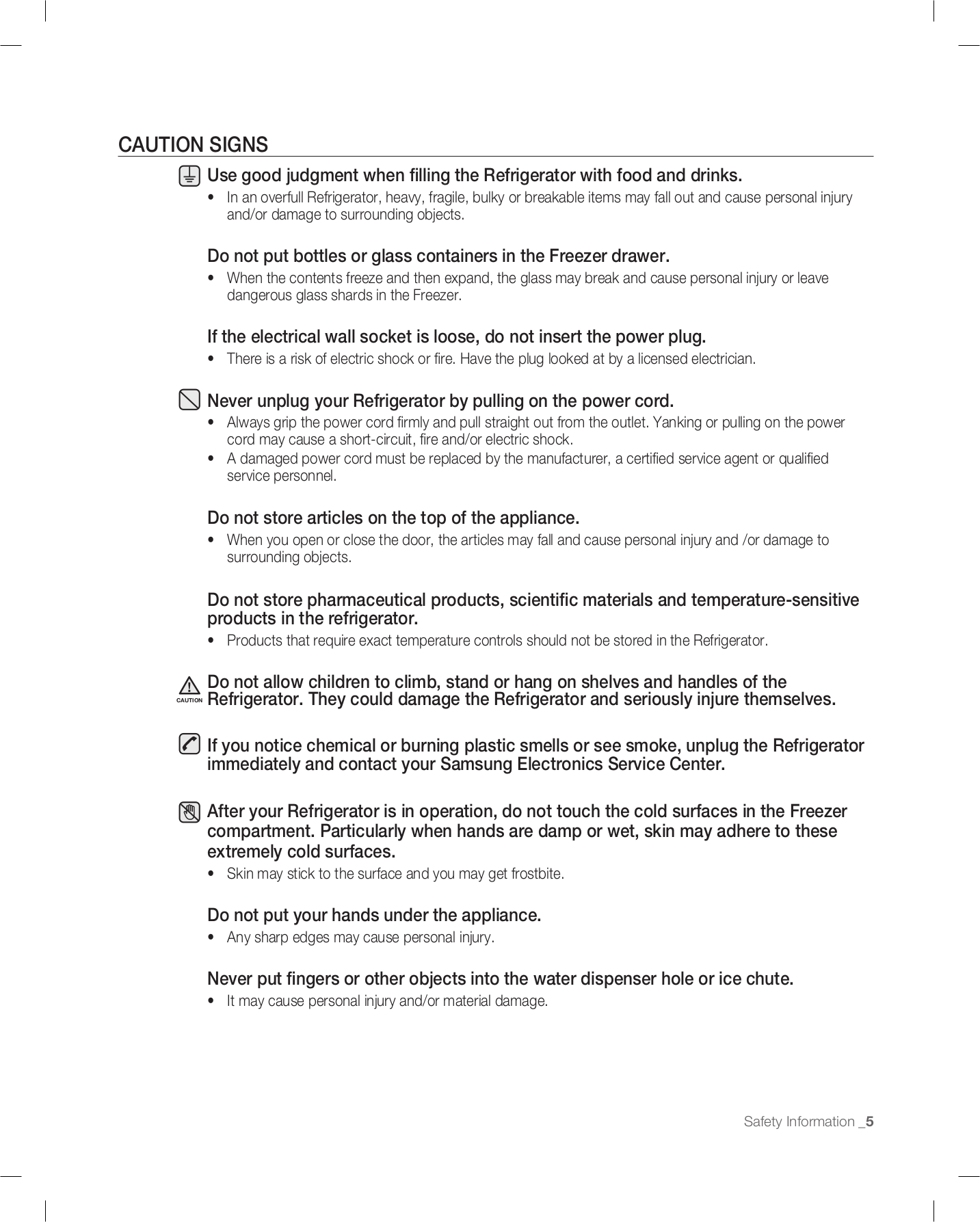 PDF manual for Samsung Refrigerator RF266ABPN