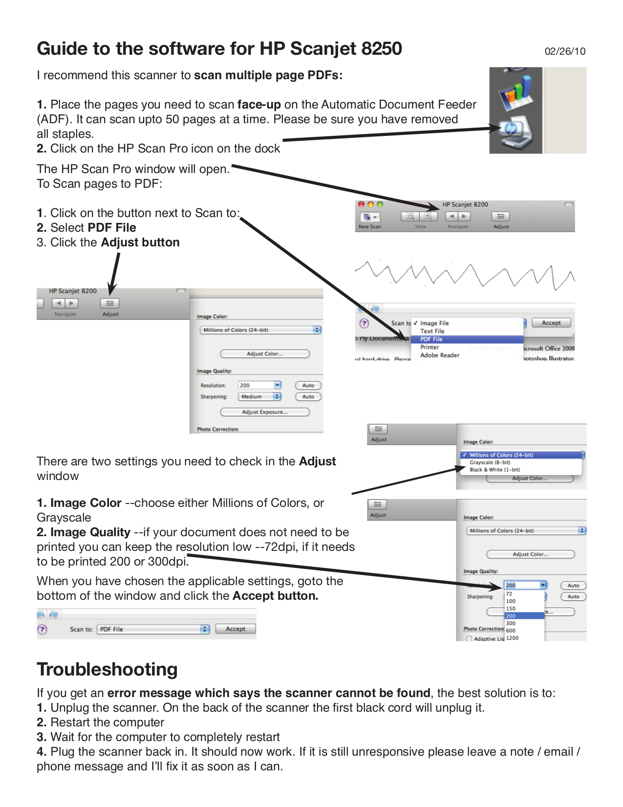 Download free pdf for HP Scanjet 8250 Scanner manual