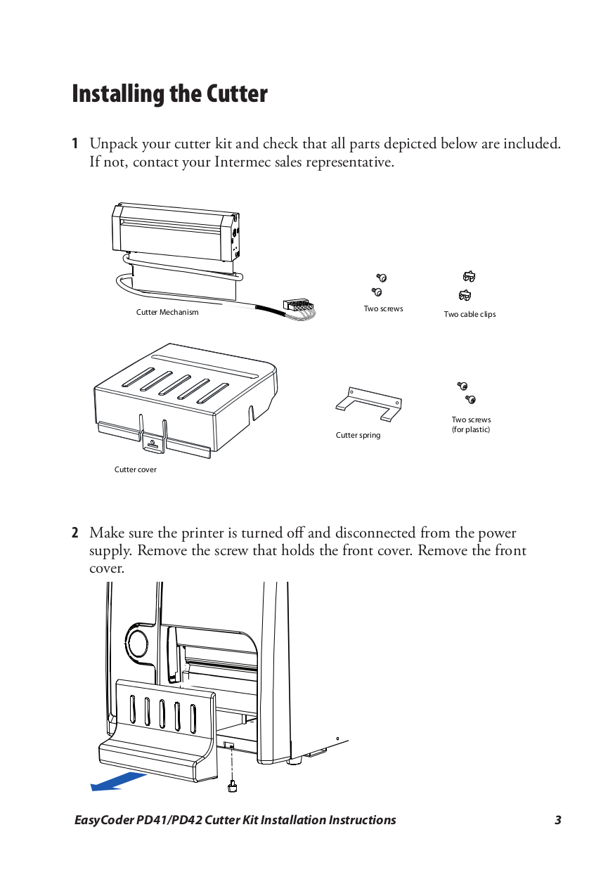 PDF manual for Intermec Printer EasyCoder PD42