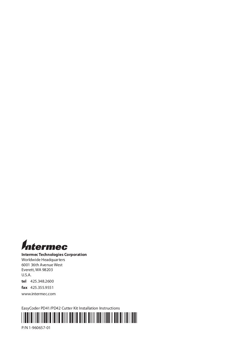 PDF manual for Intermec Printer EasyCoder PD42