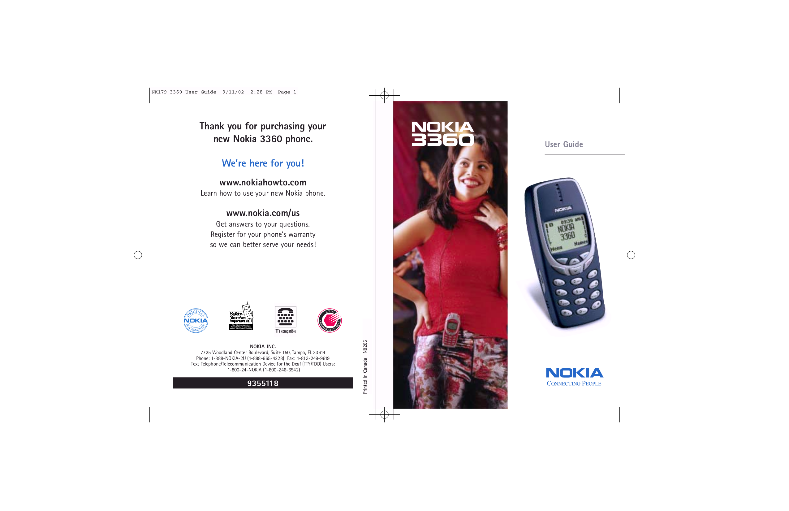 Download free pdf for Nokia 3360 Cell Phone manual