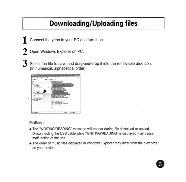 PDF manual for Samsung MP3 Player yePP YP-T5