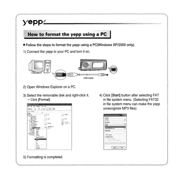 PDF manual for Samsung MP3 Player yePP YP-T5