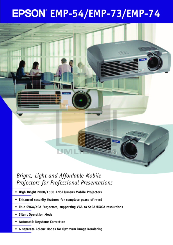 Download free pdf for Epson EMP-73 Projector manual