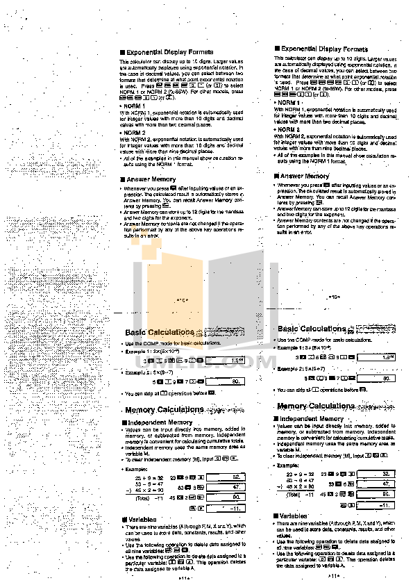 PDF manual for Casio Calculator HR-8TM