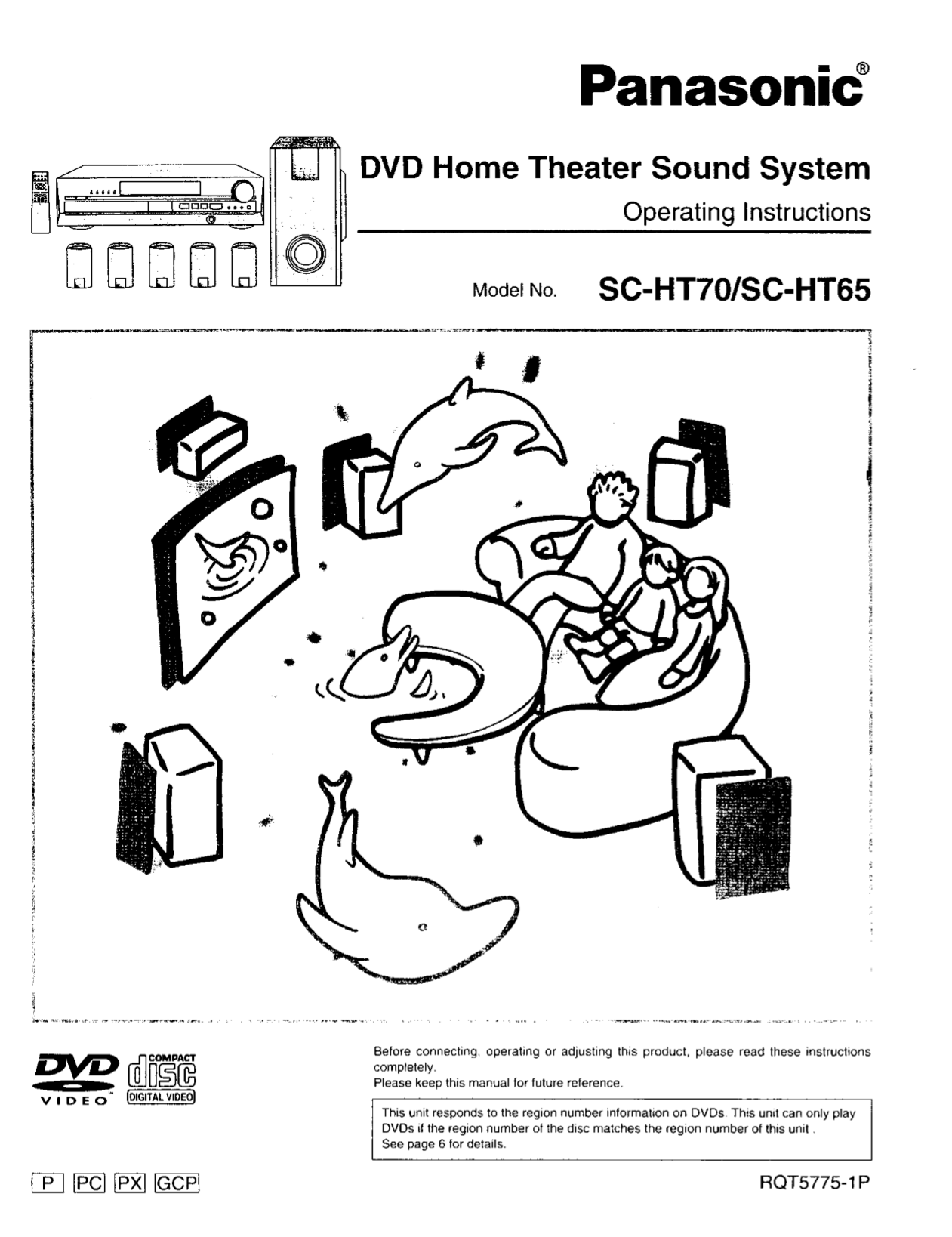 PDF manual for Panasonic Home Theater SA-HT65