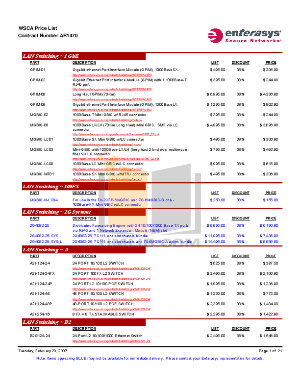 Download free pdf for Enterasys SecureStack A2 A2H254-16 Switch manual