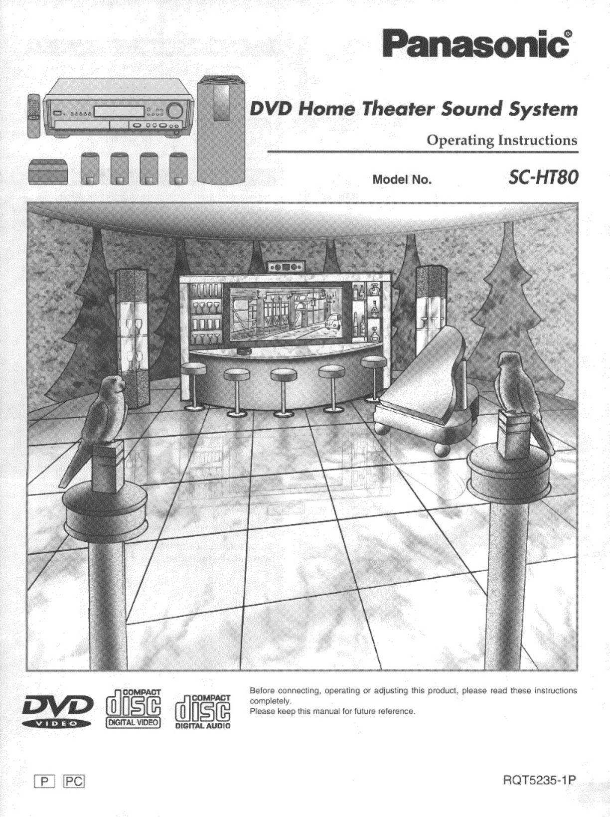 PDF manual for Panasonic Home Theater SA-HT80