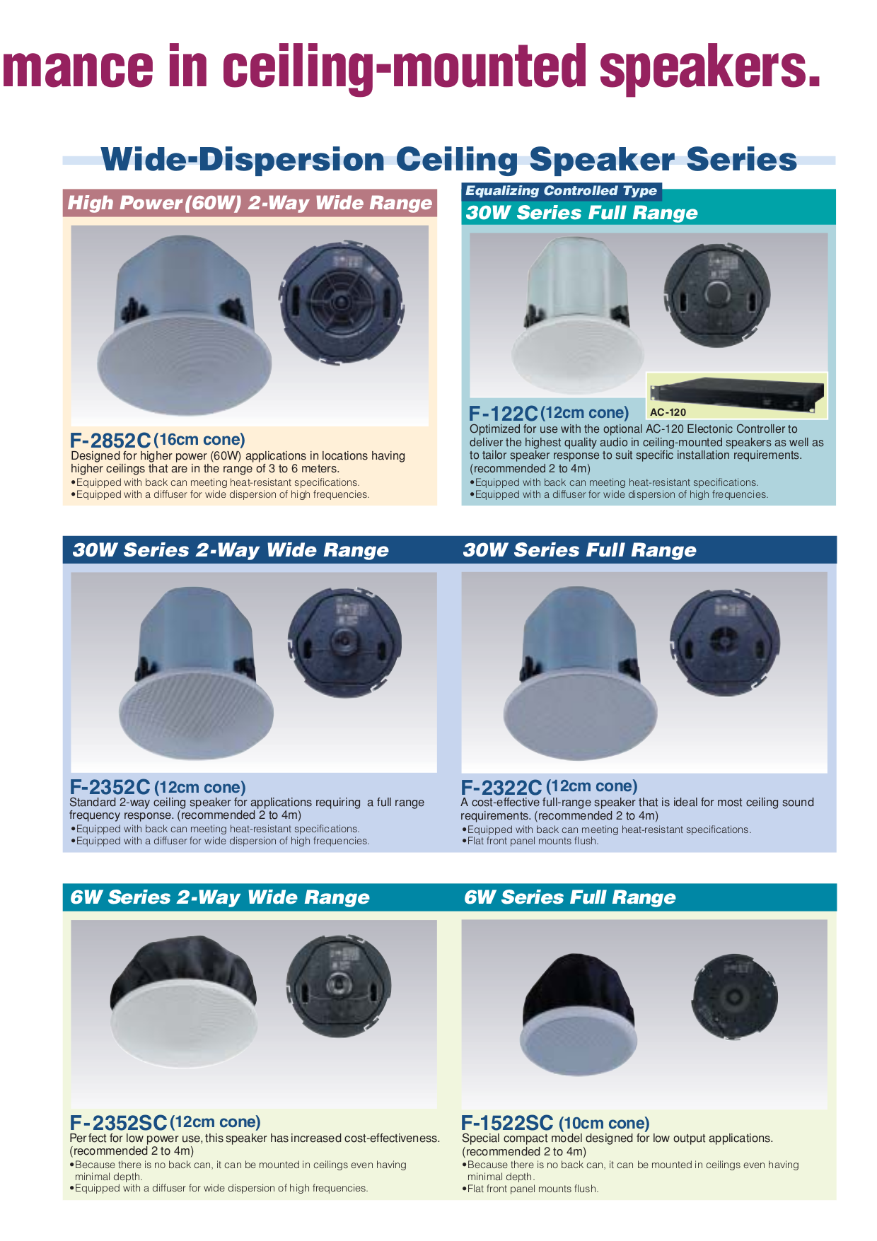 PDF manual for Toa Speaker F-2352C