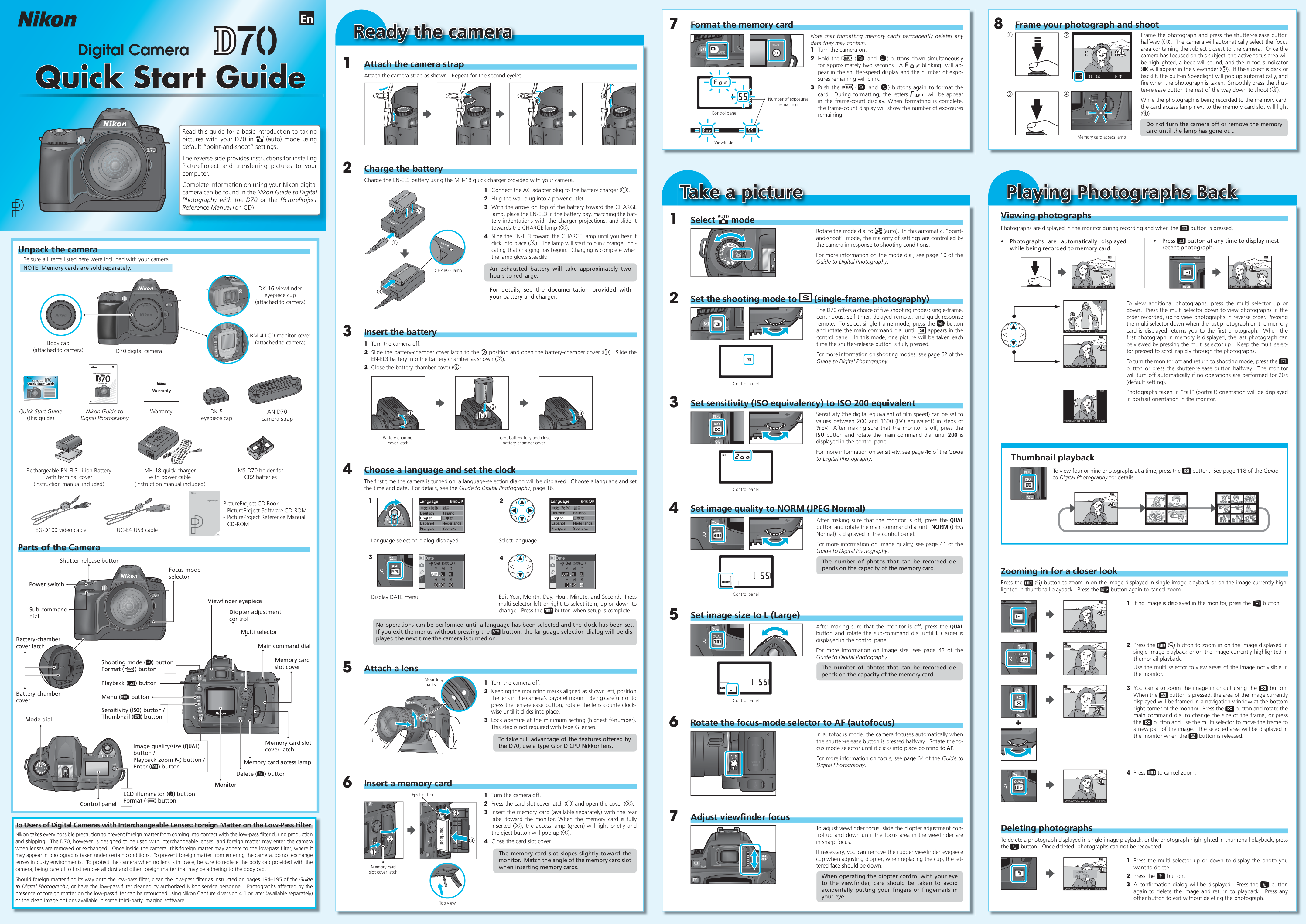 Download free pdf for Nikon D70 Digital Camera manual