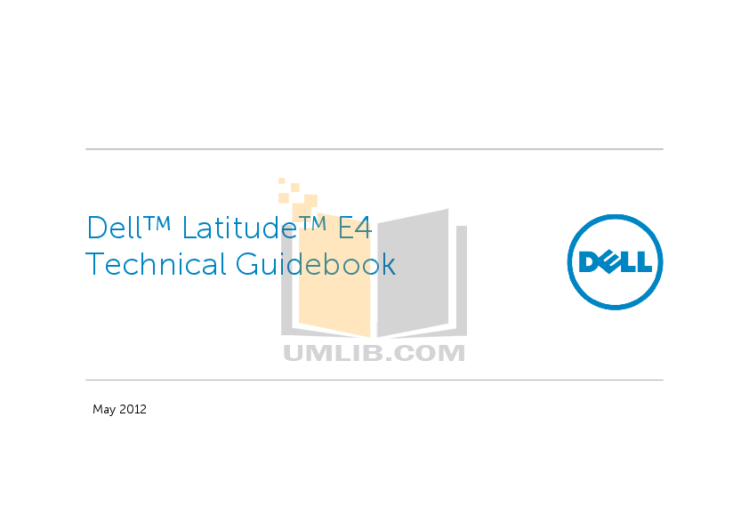 PDF manual for Dell Laptop Latitude E6420