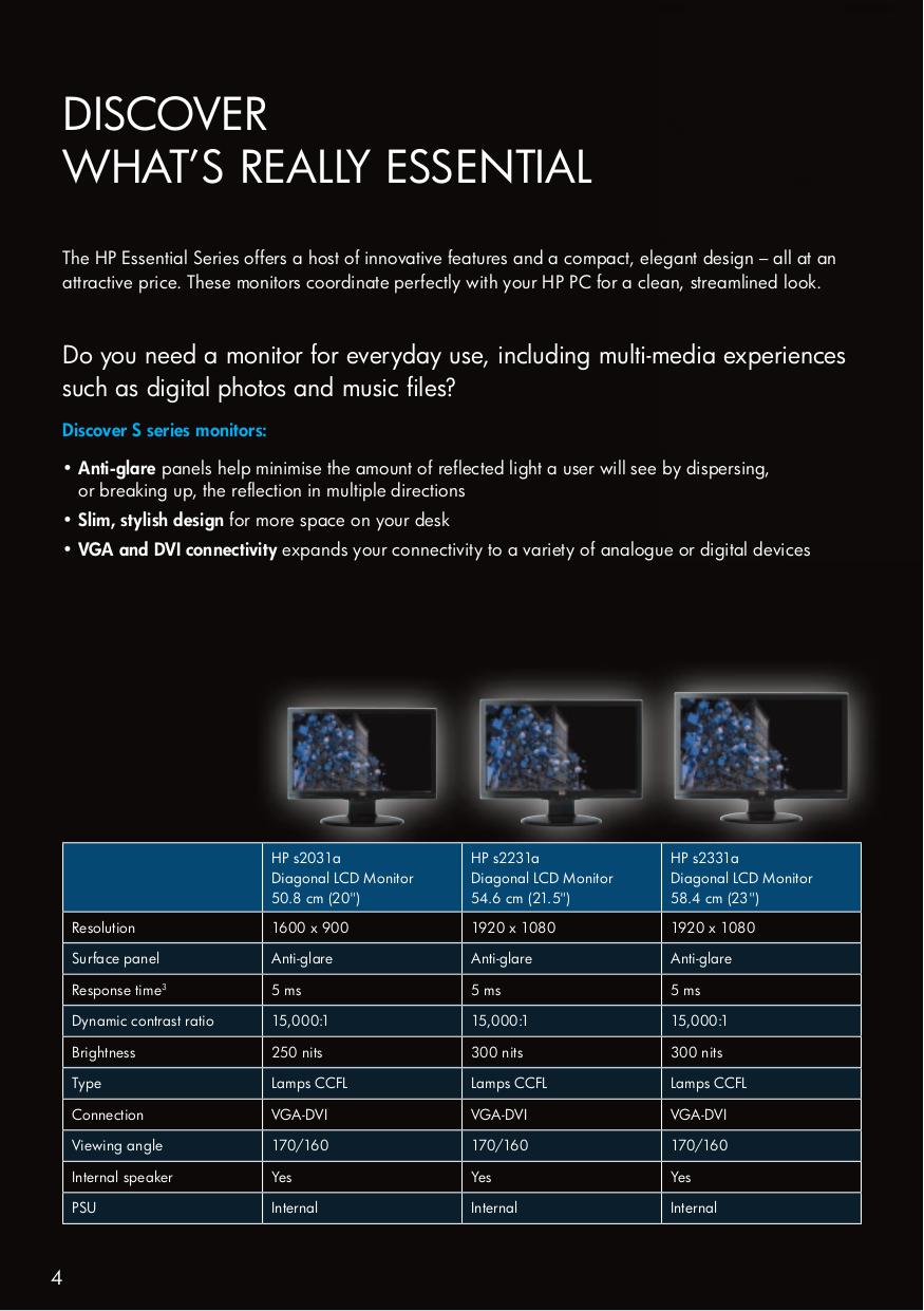 PDF manual for HP Monitor S2331a