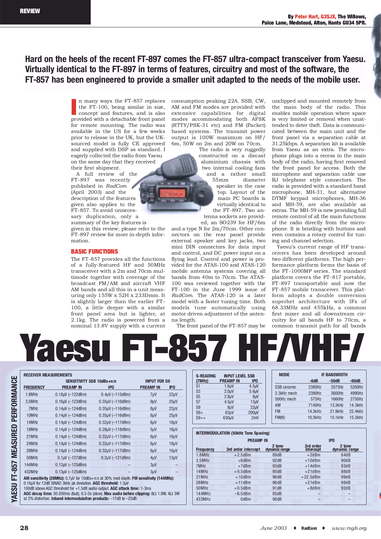 Download free pdf for Yaesu FT-857D HF Transceiver Other manual