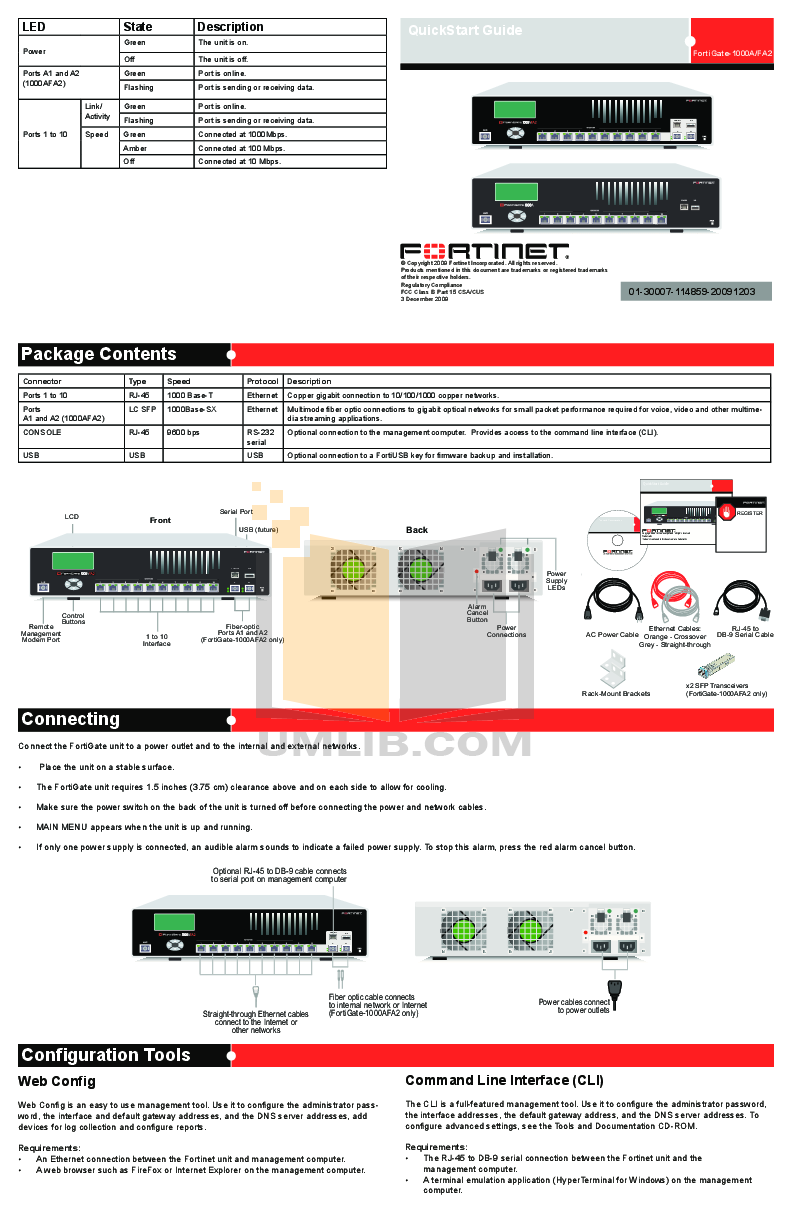 Download free pdf for Fortinet FortiGate FortiGate-1000 Router manual