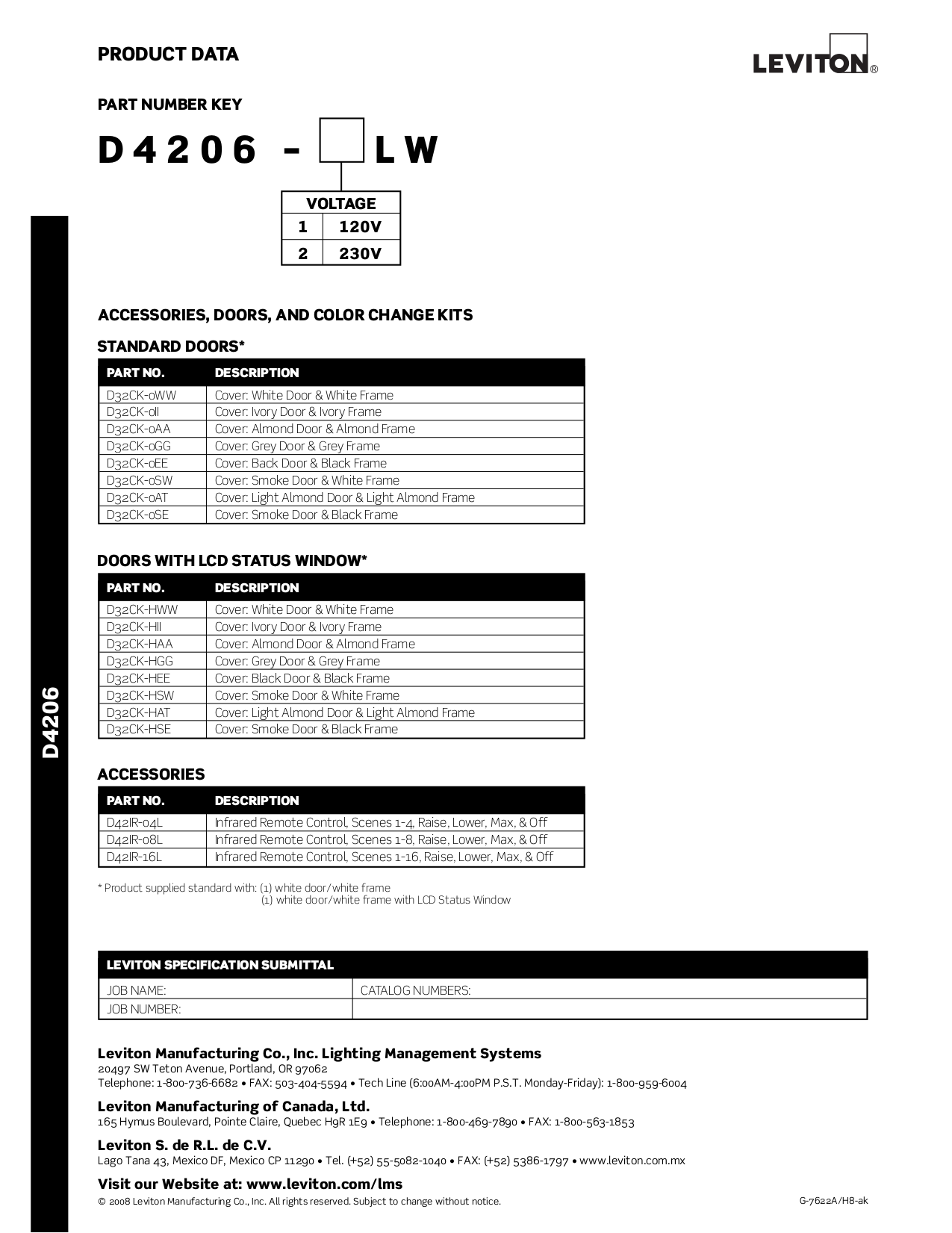 PDF manual for Leviton Other Dimensions D4200 Lighting Controller