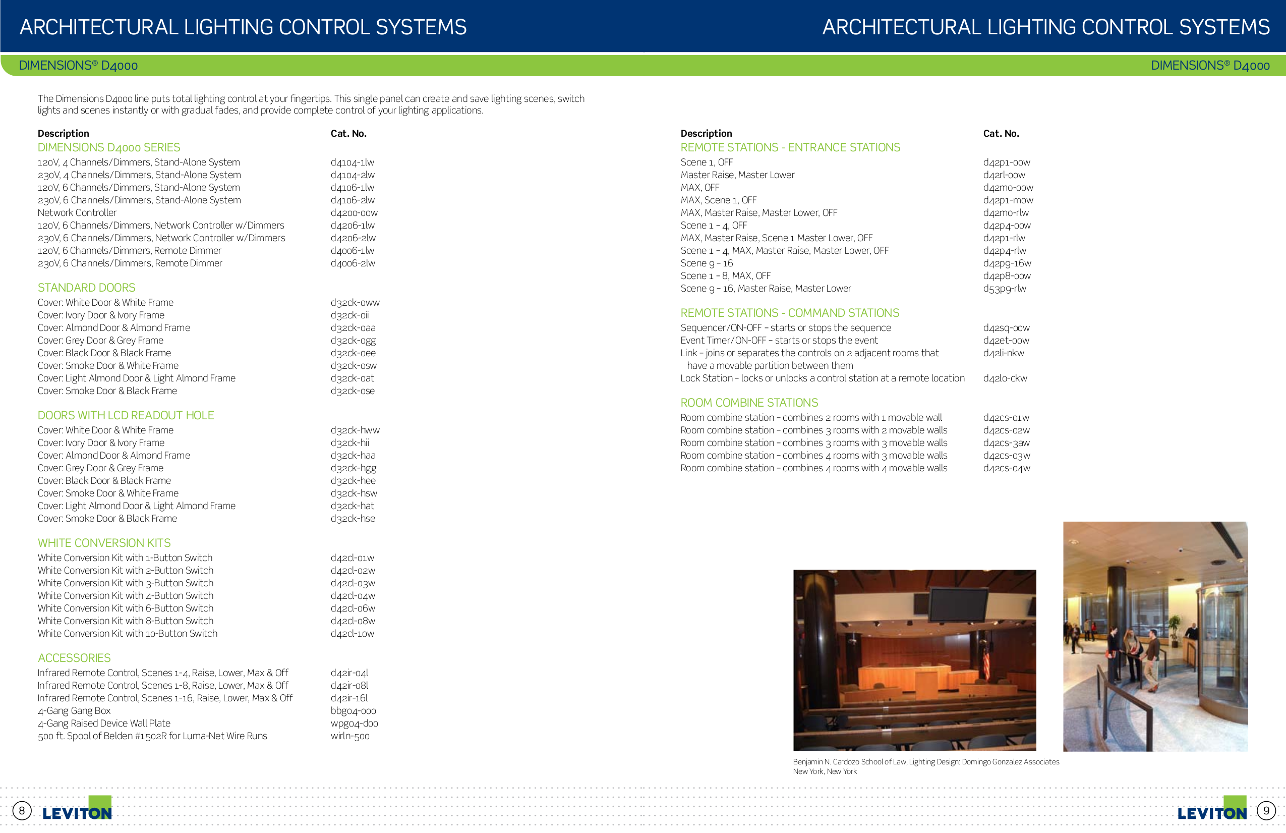 PDF manual for Leviton Other Dimensions D4200 Lighting Controller