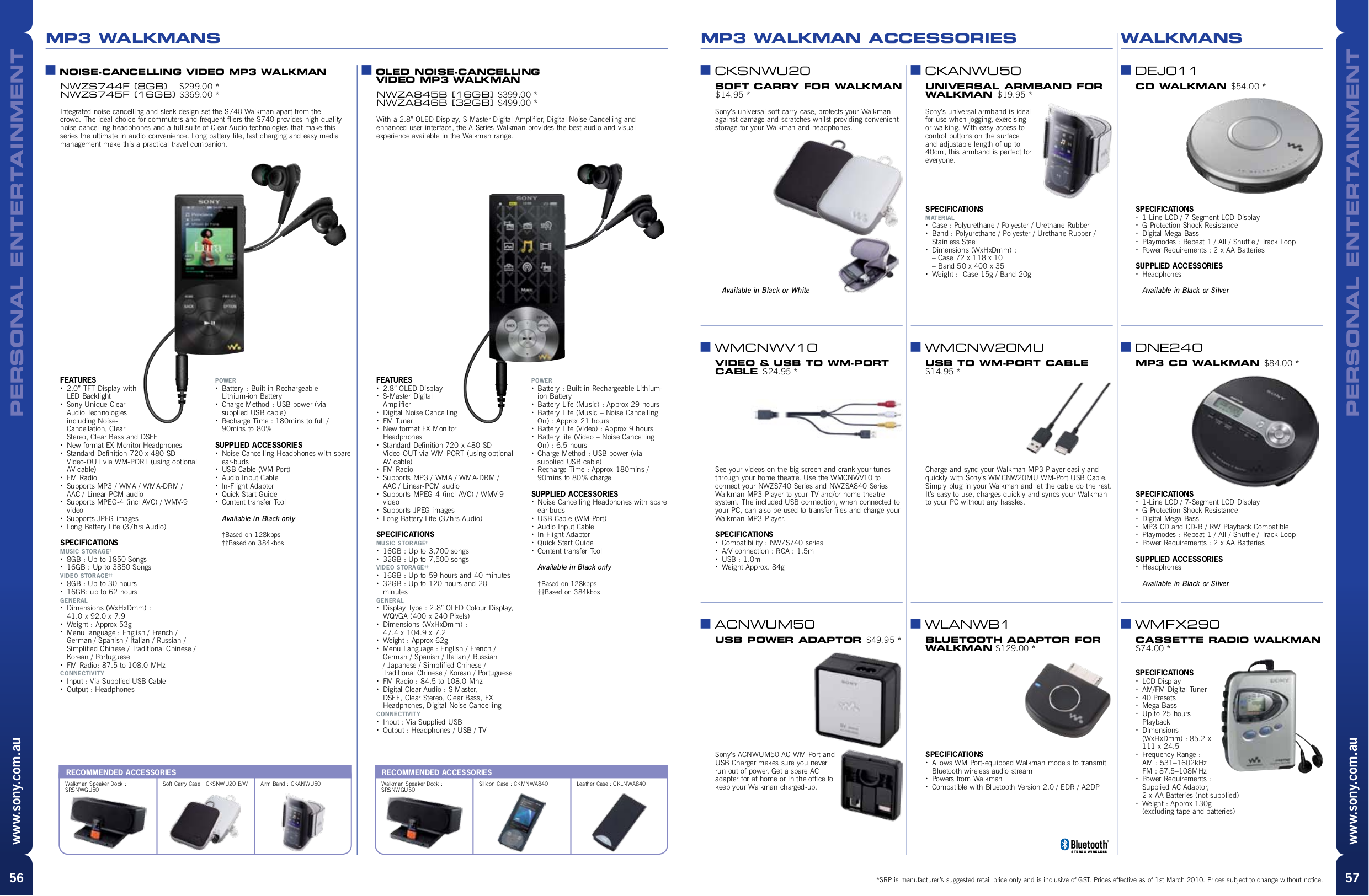PDF manual for Sony MP3 Player Walkman NWZ-W202