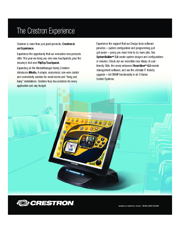 PDF manual for Crestron Other QuickMedia QM-FTMC FlipTop Media Center