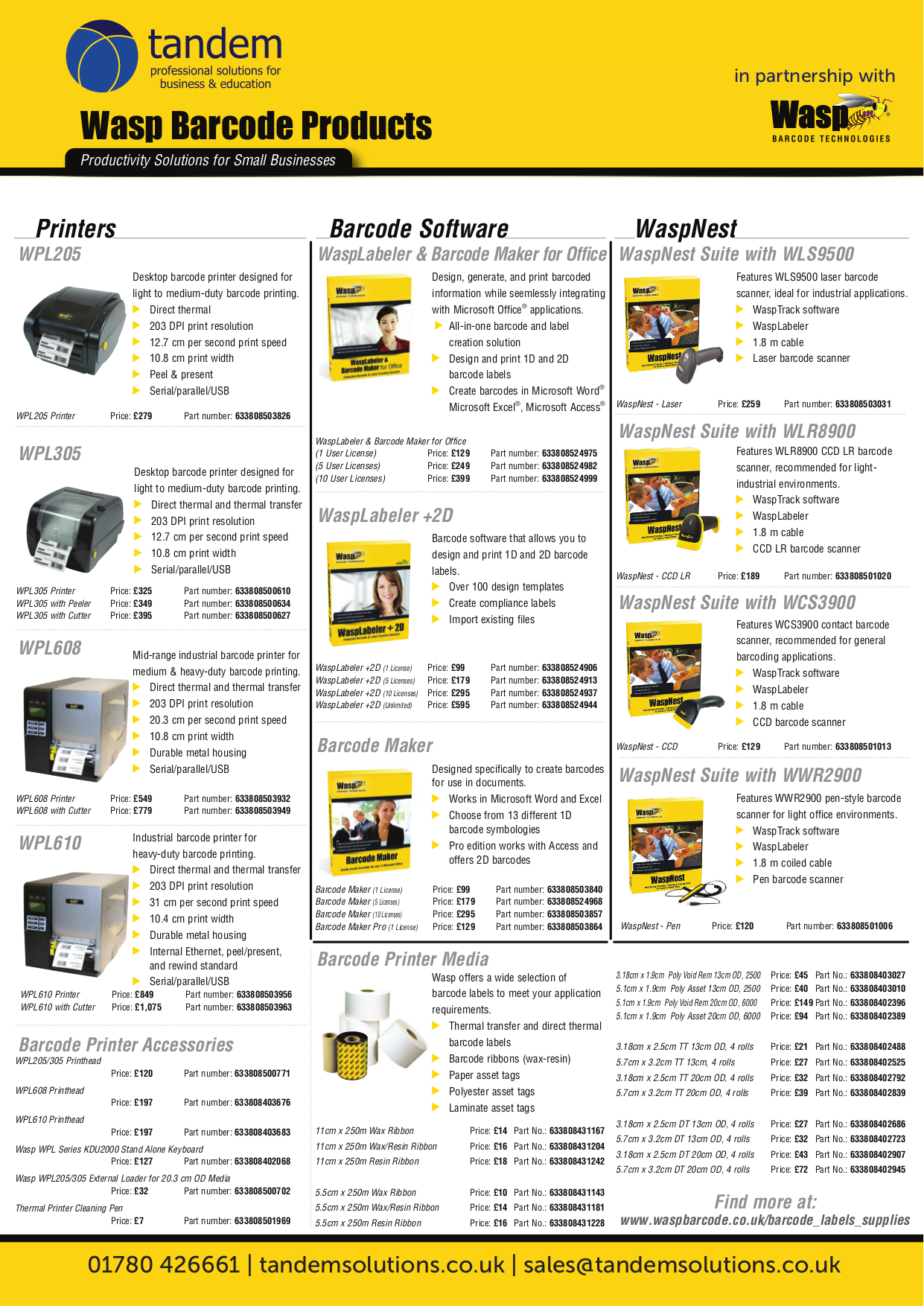 PDF manual for Wasp Printer WPL305