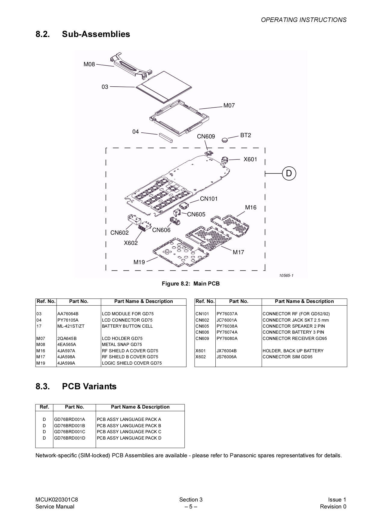 PDF manual for Panasonic Cell Phone EB-GD92
