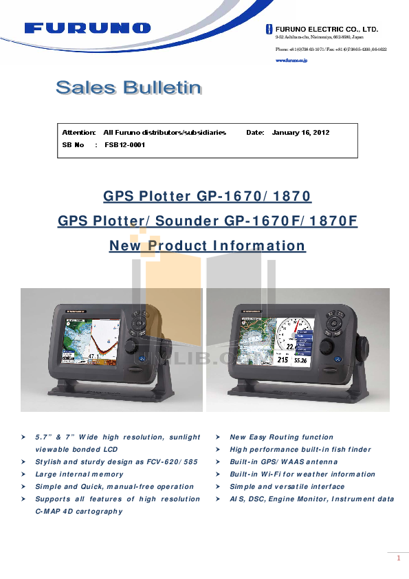 Download free pdf for Furuno GP-7000 GPS manual