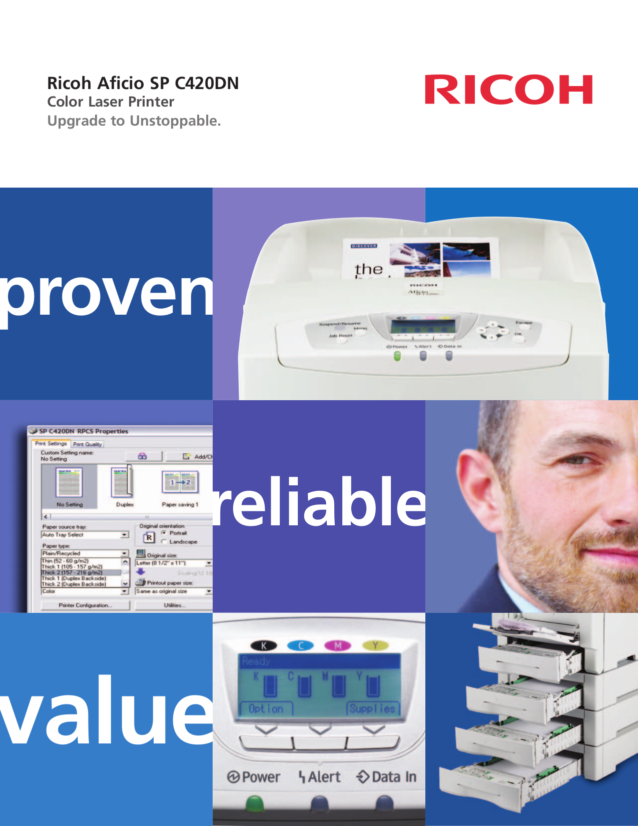 Download free pdf for Ricoh Aficio SP C420DN Printer manual