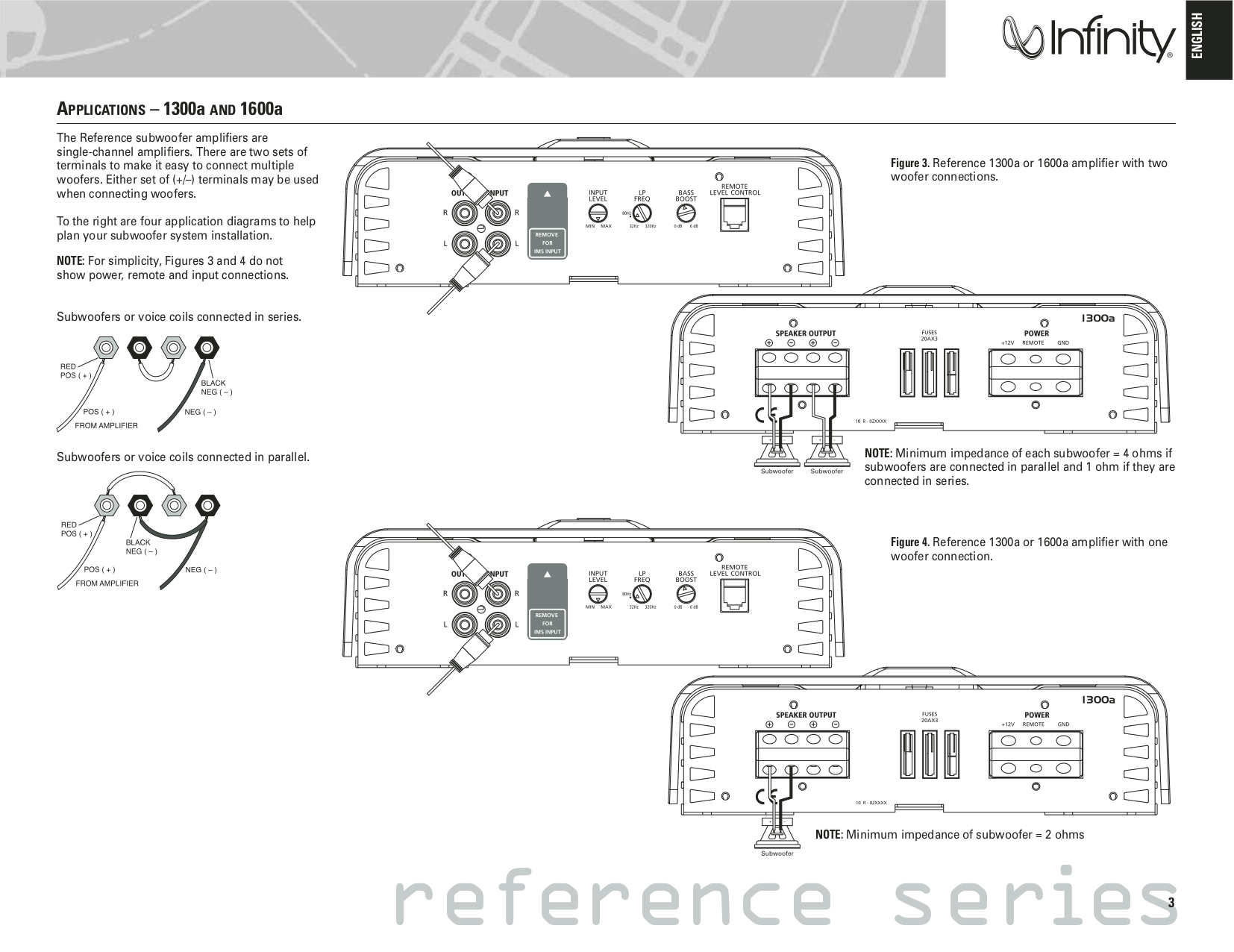 PDF manual for Infinity Car Amplifier Reference 5350A