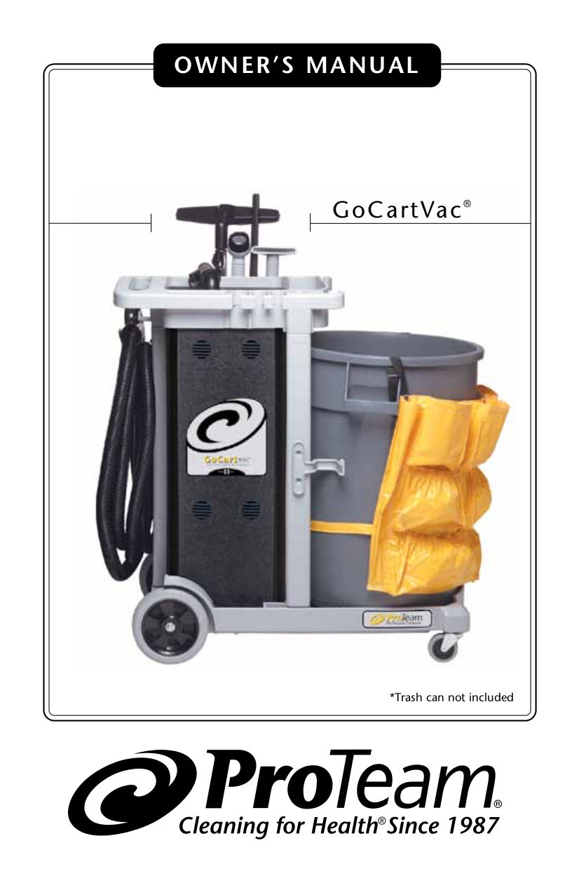 PDF manual for Pro-Team Vacuum GoCartVac