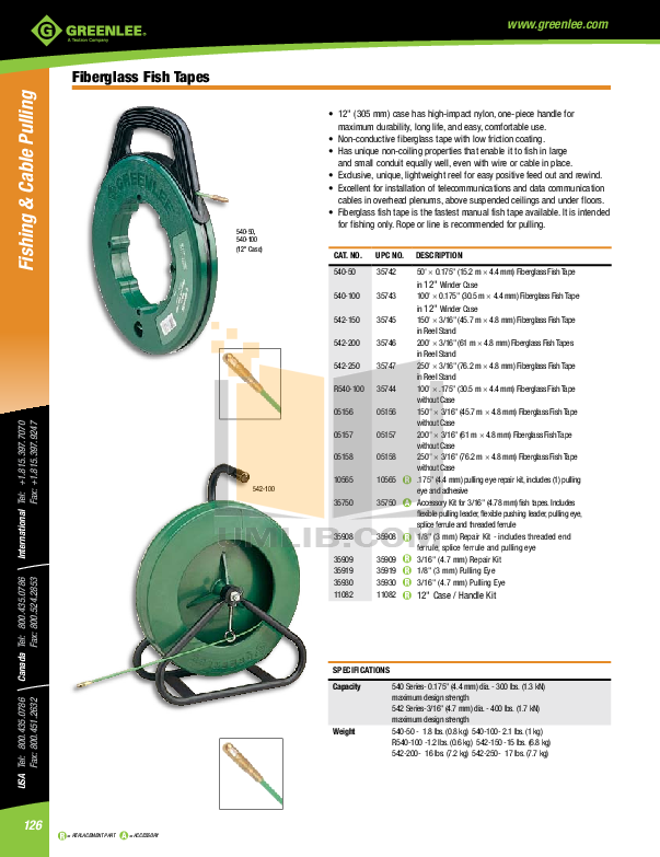 PDF manual for Greenlee Other 676 Cable Pullers