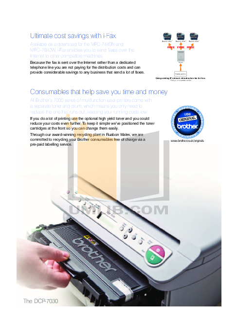 PDF manual for Brother Multifunction Printer DCP-7030