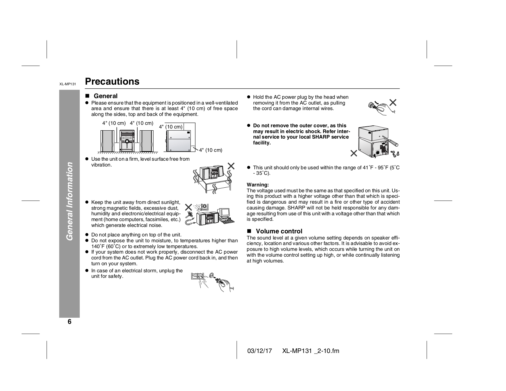 PDF manual for Sharp Other XL-MP131 Stereo Systems