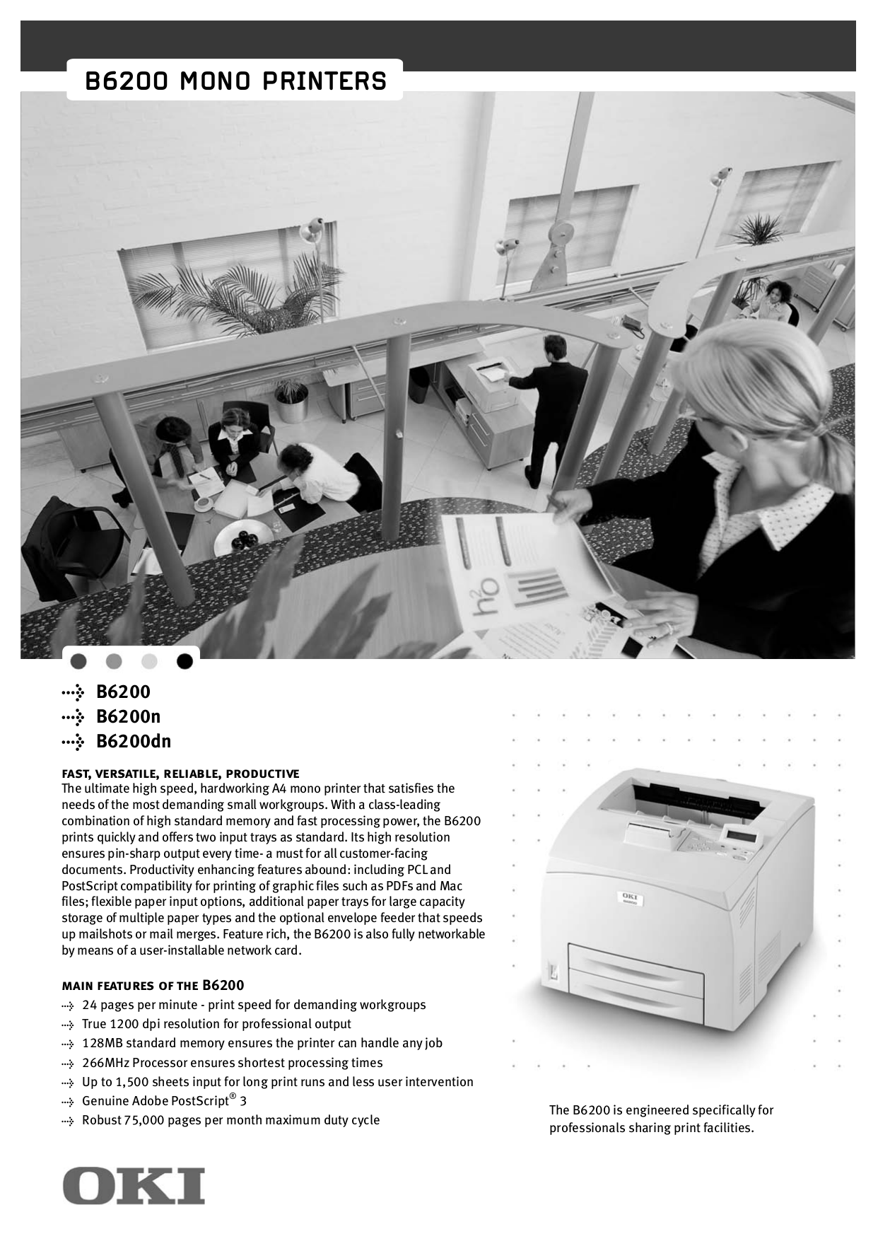 Download free pdf for Oki B6200 Printer manual
