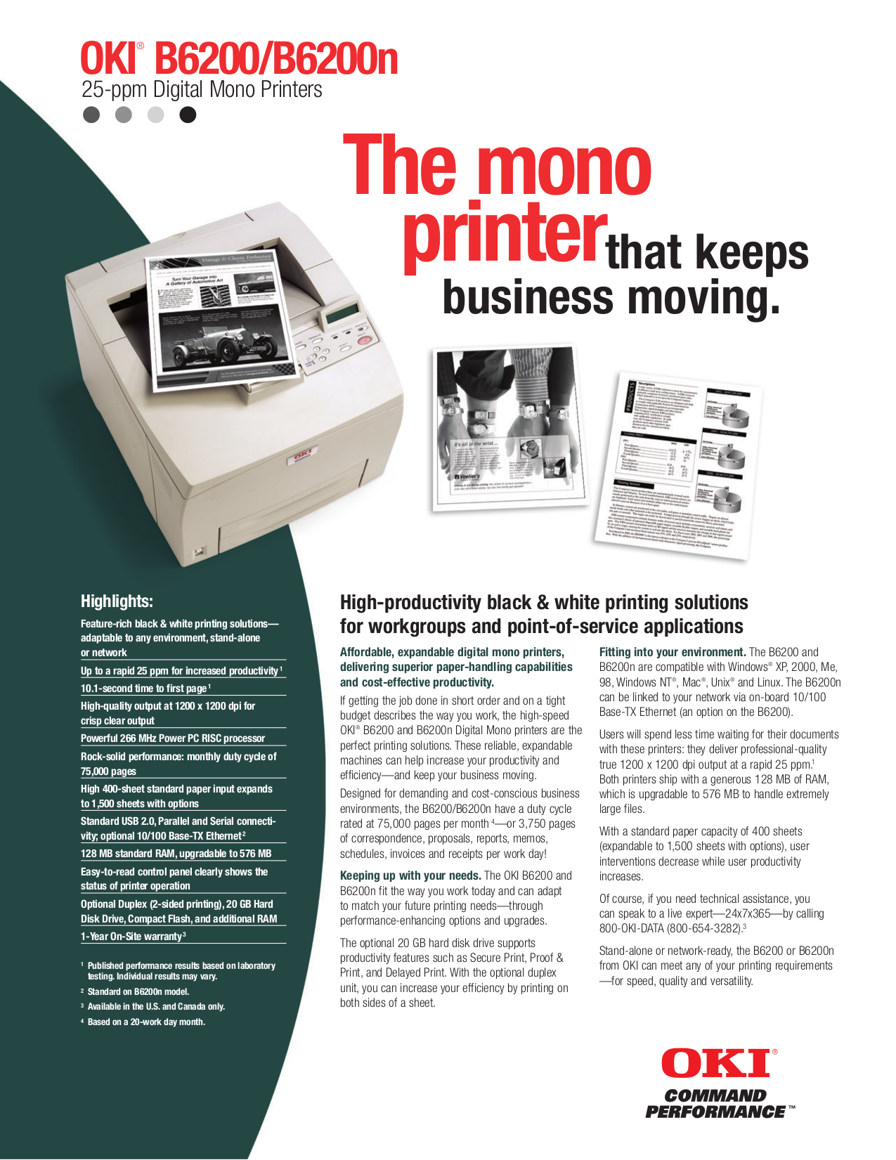 Download free pdf for Oki B6200 Printer manual