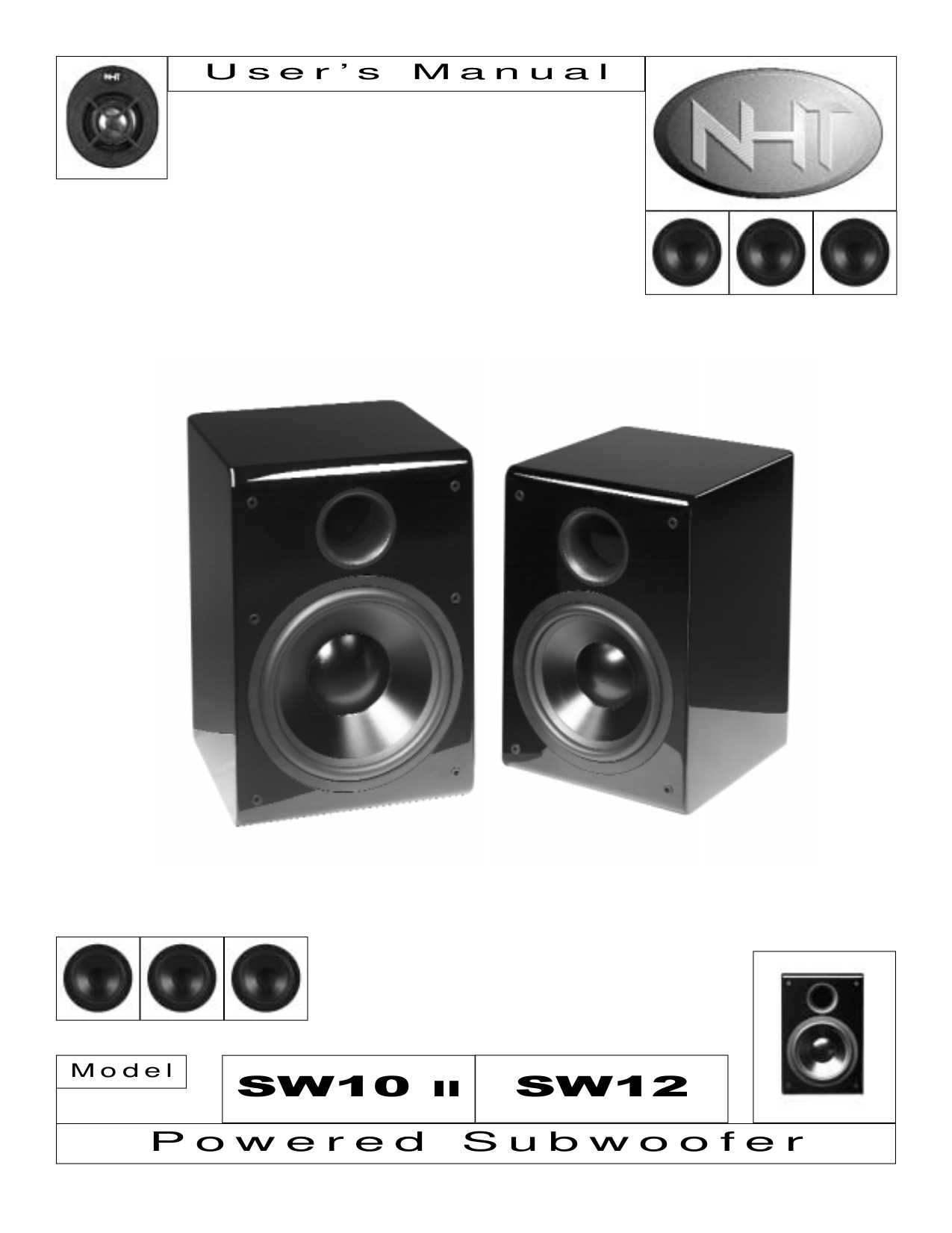 Download free pdf for NHT SW-12 Subwoofer manual