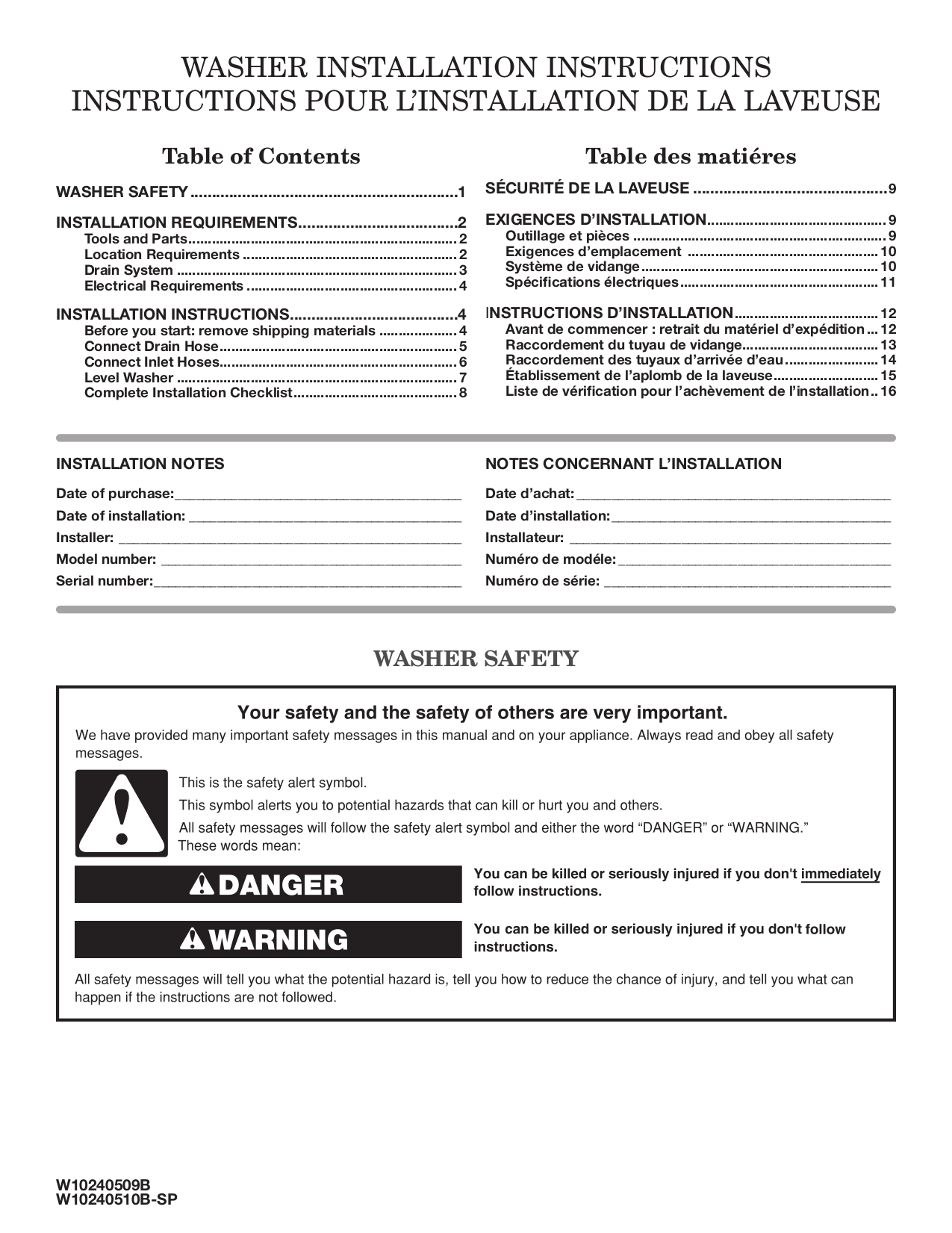 Download free pdf for Maytag MVWC400XW Washer manual