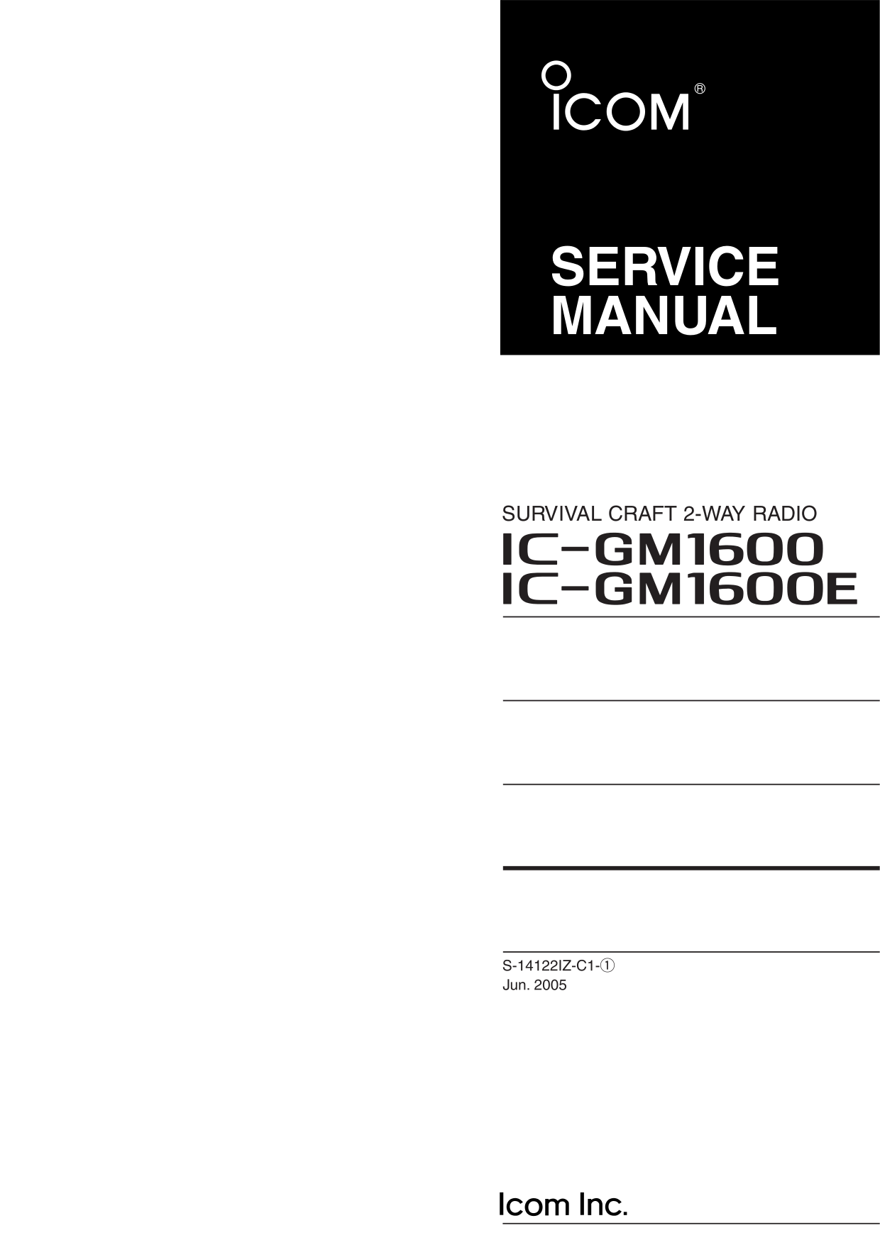 PDF manual for ICOM 2-way Radio IC-F3S