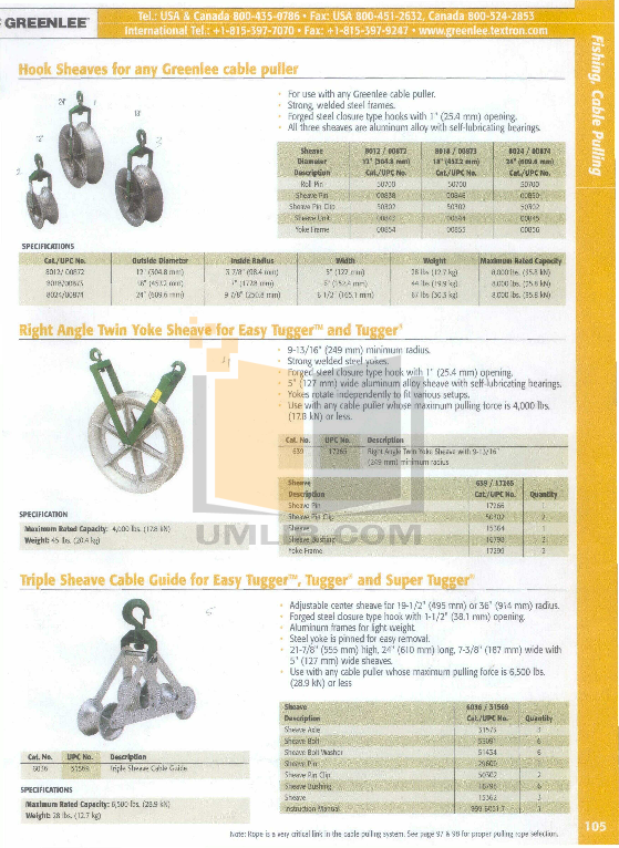Download free pdf for Greenlee 640-22 Cable Pullers Other manual