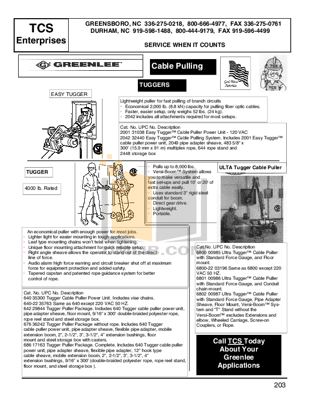 Download free pdf for Greenlee 640-22 Cable Pullers Other manual