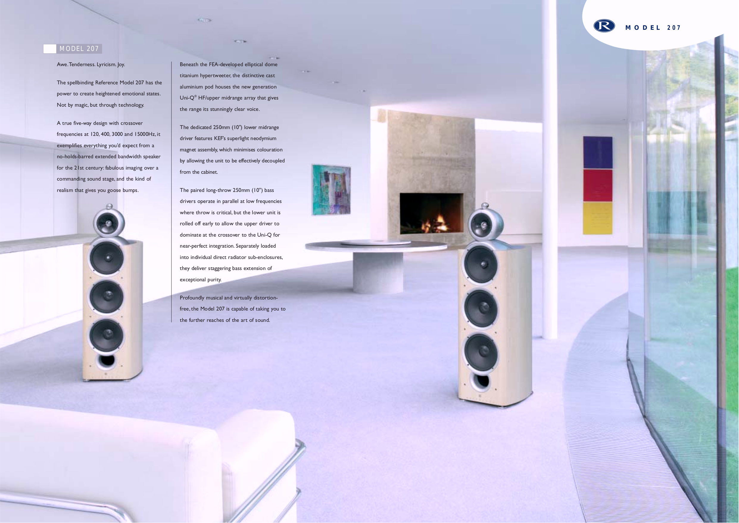 PDF manual for KEF Speaker REFERENCE 207