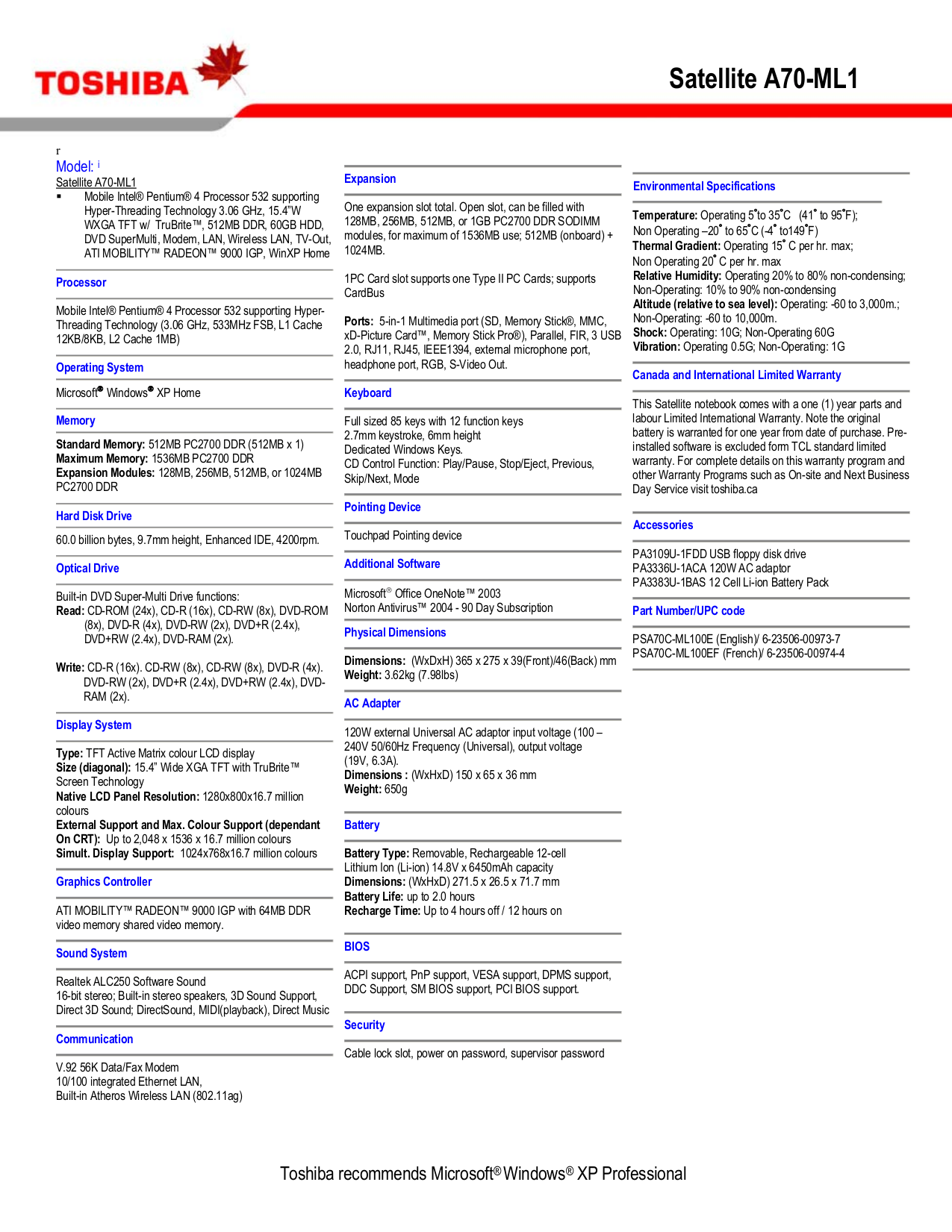 Download free pdf for Toshiba Satellite 2800-C500 Laptop manual